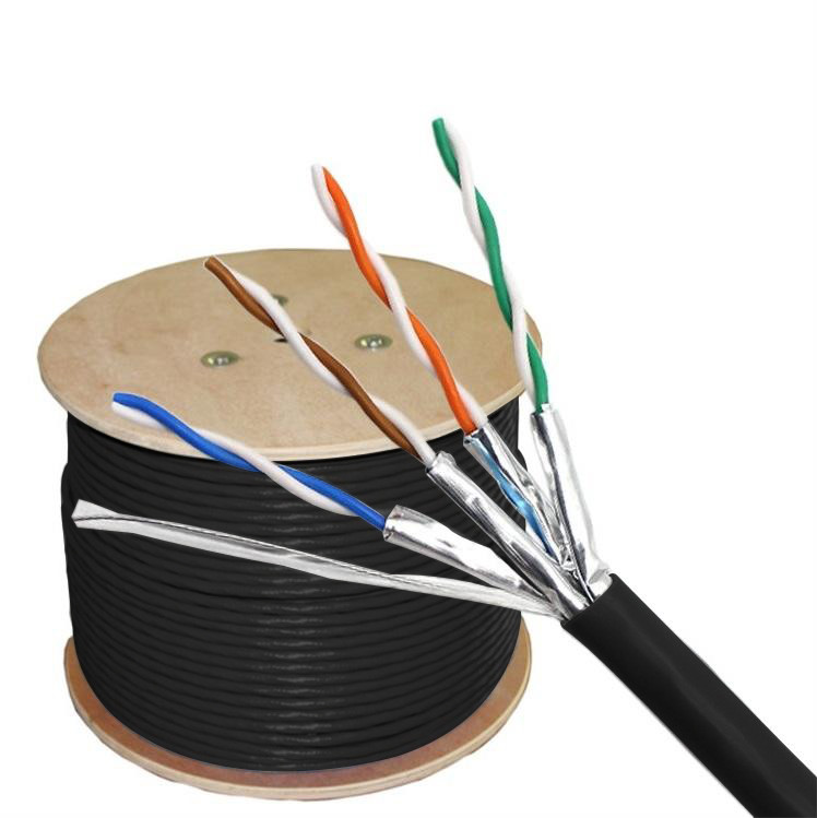 CAT6A Shielded Cable 4 Pair 23AWG Pure Copper 1000FT 305M Roll