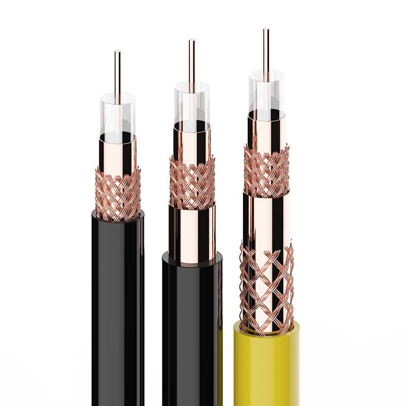 ISO9001 CCTV Coaxial Cable AL CU Braided For Antenna System