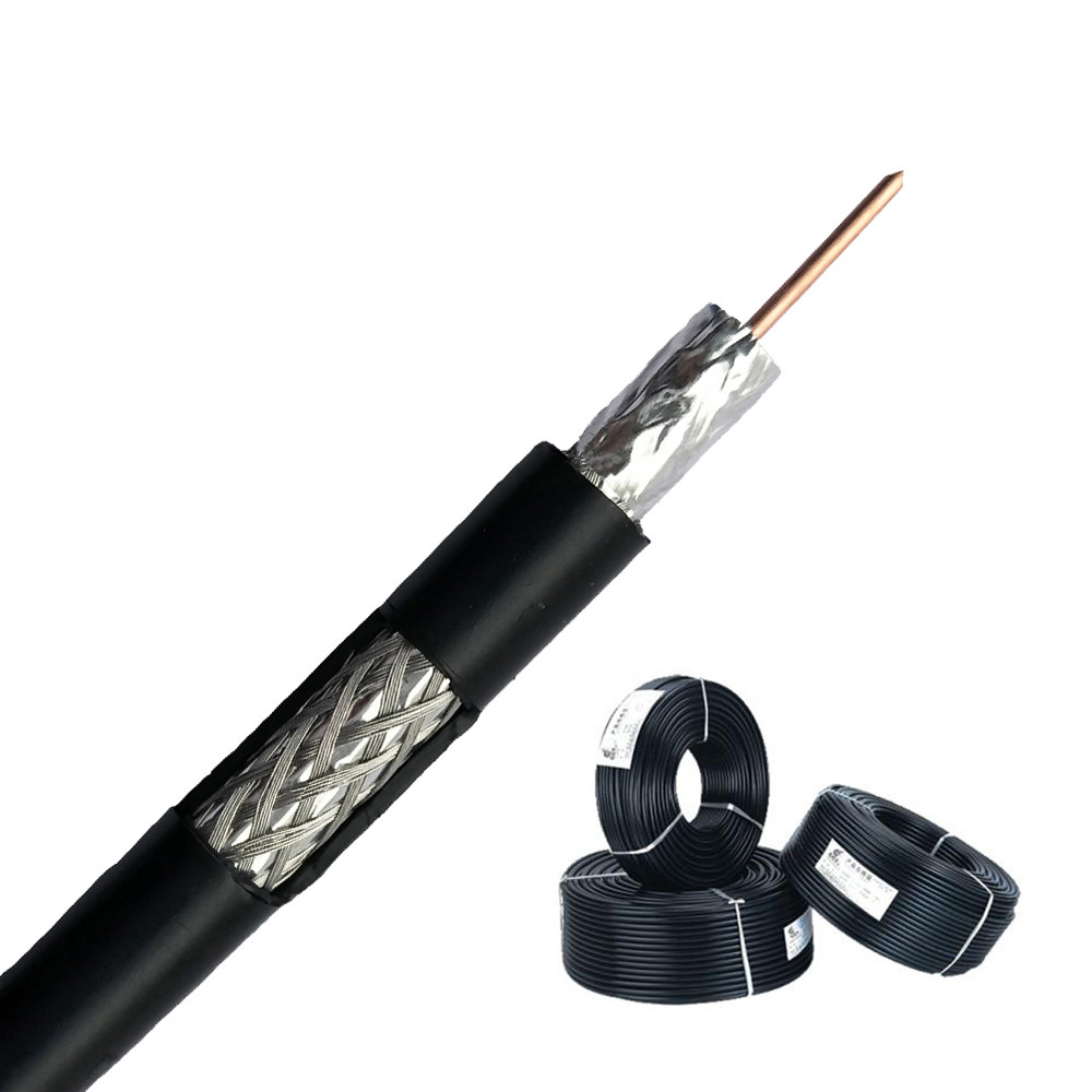 Internet 75Ohm RG6 Coaxial TV Cable Al Foil Braiding Shield